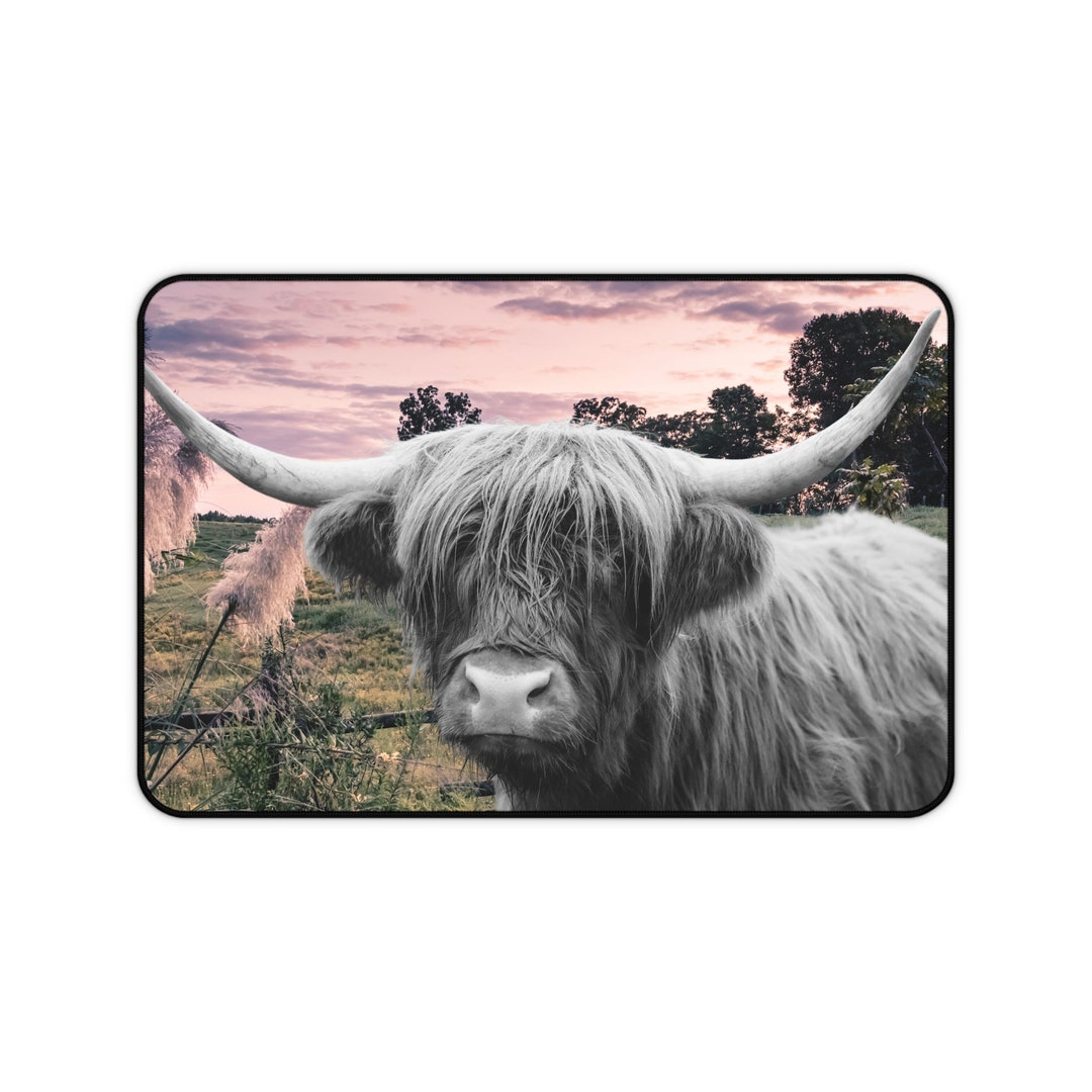 Highland Cow Desk Mat - Etsy