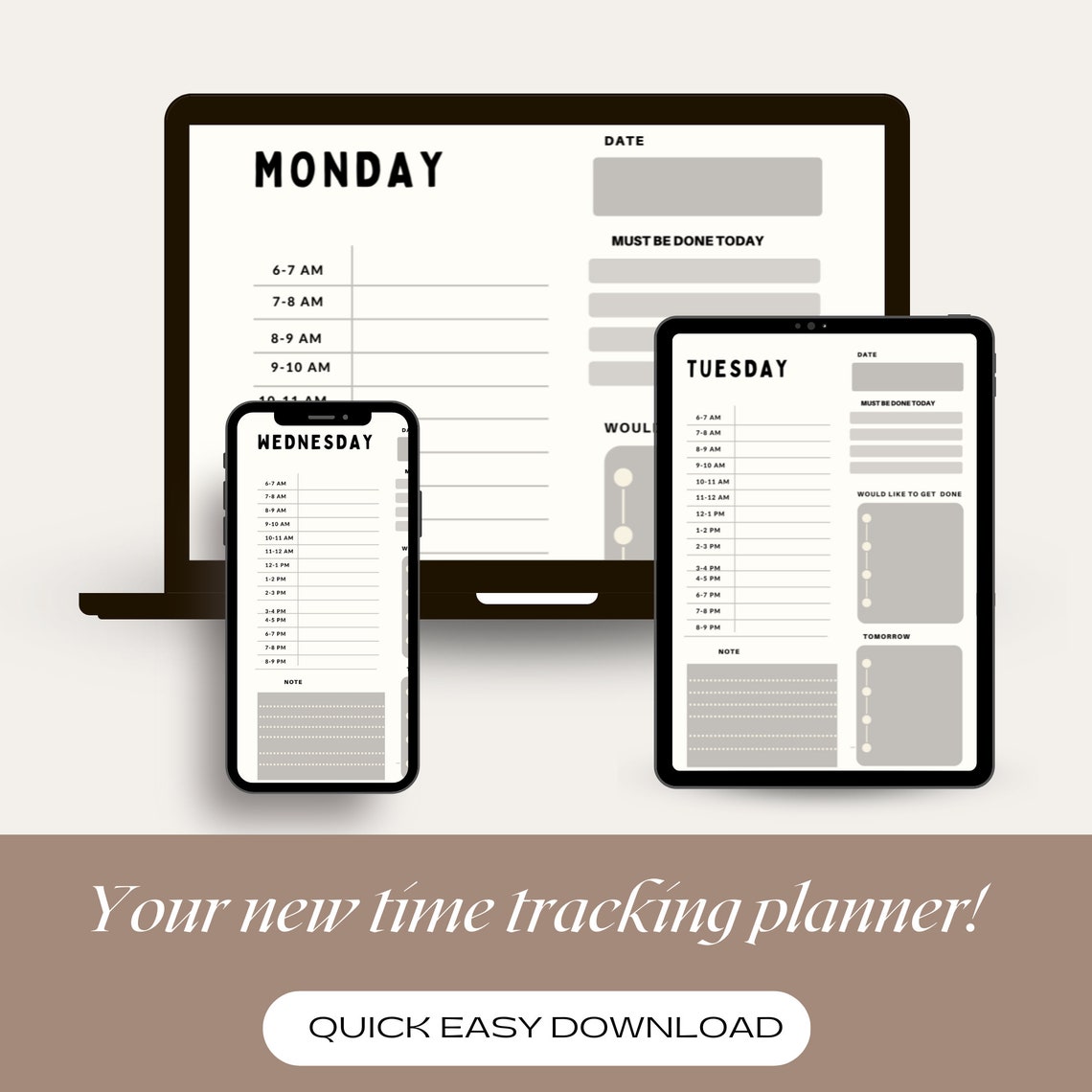 2022 Digital TIME Tracking Planner| Notability, Ipad, Tablet, MOBILE ...