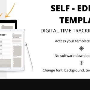 2022 Digital TIME Tracking Planner| Notability, Ipad, Tablet, MOBILE ...