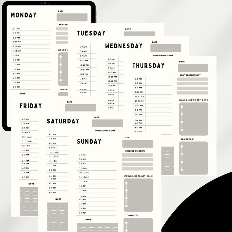 2022 Digital TIME Tracking Planner| Notability, Ipad, Tablet, MOBILE ...