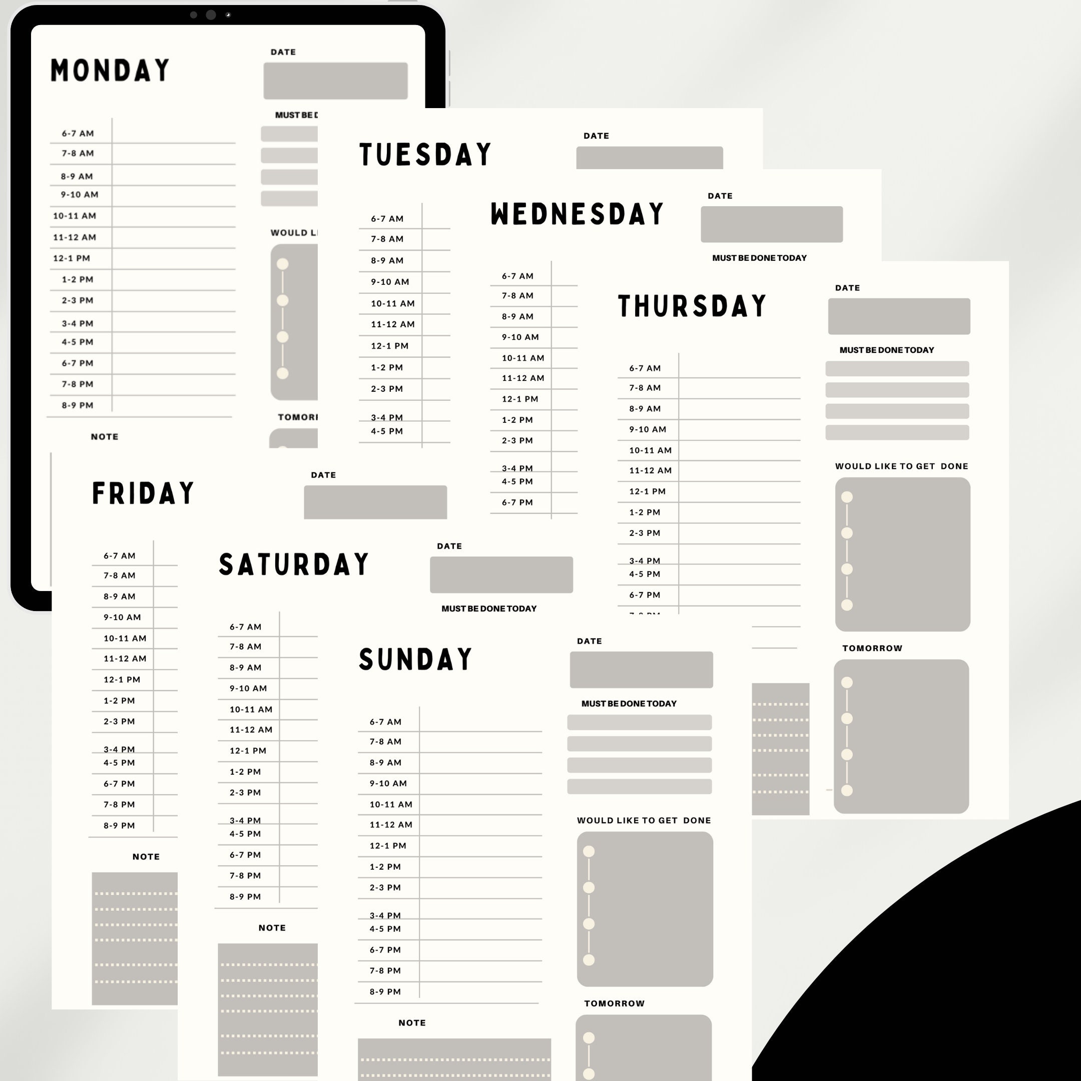 2022 Digital TIME Tracking Planner| Notability, Ipad, Tablet, MOBILE ...