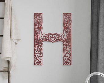 Large Metal Letter H - Etsy