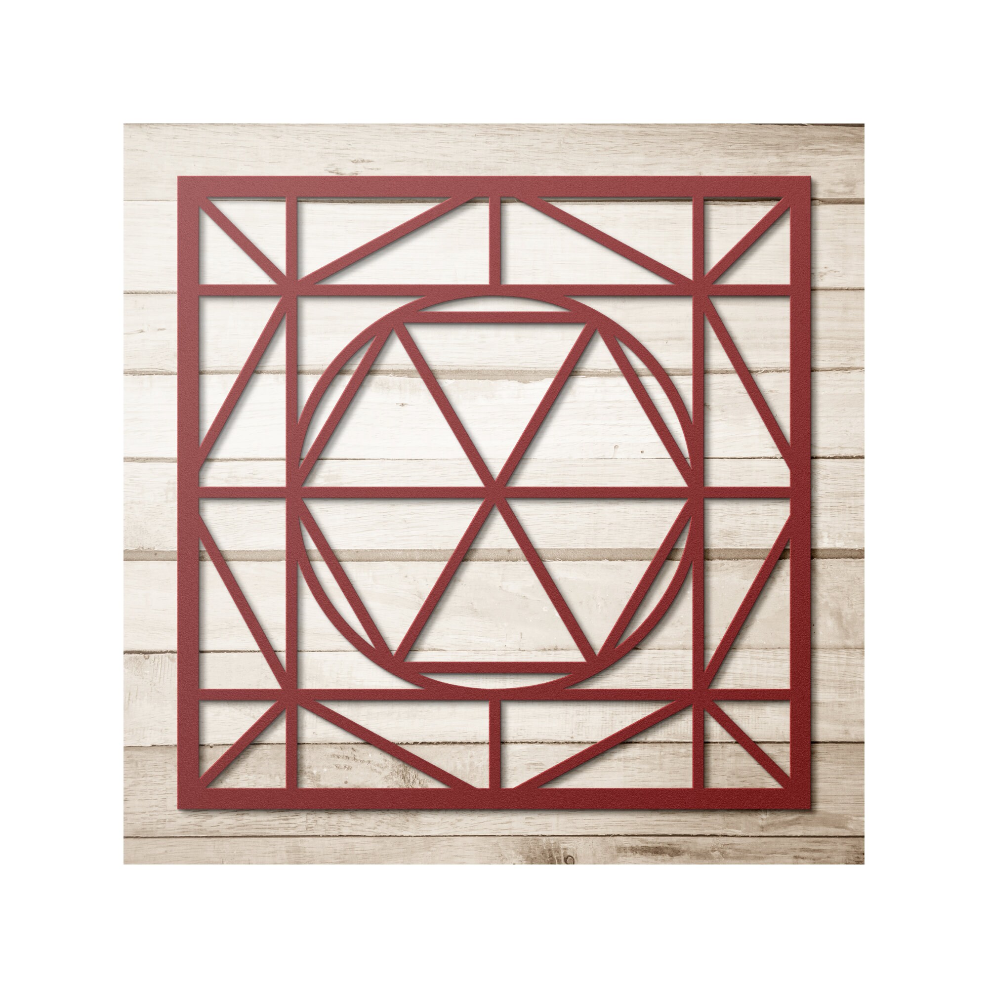 Square Metal Wall Art, Geometric Metal Sculpture, Metal Signs, Modern ...