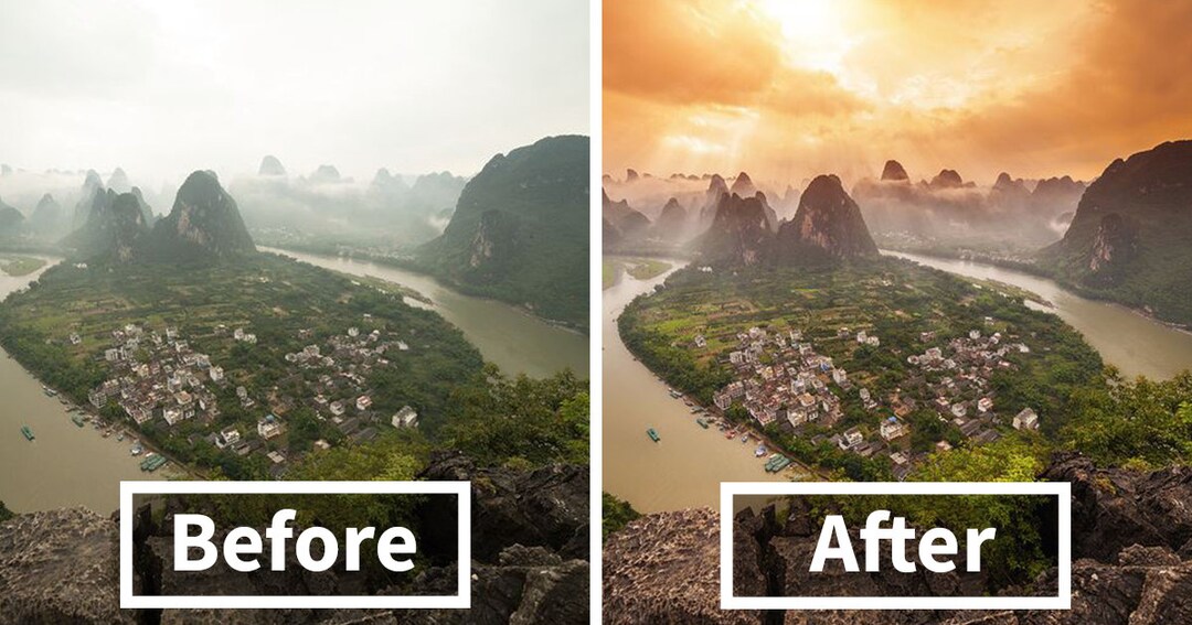 Photoshop Before After Landscape - Etsy