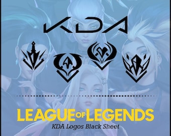League of Legends K-pop KDA Logo Color Sheet Download Vector Logo - Etsy