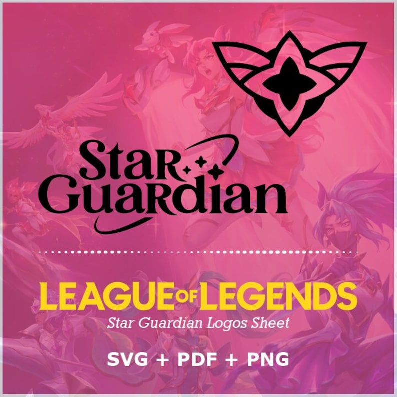 League of Legends Star Guardian - Logo Black Sheet - Download Vector ...