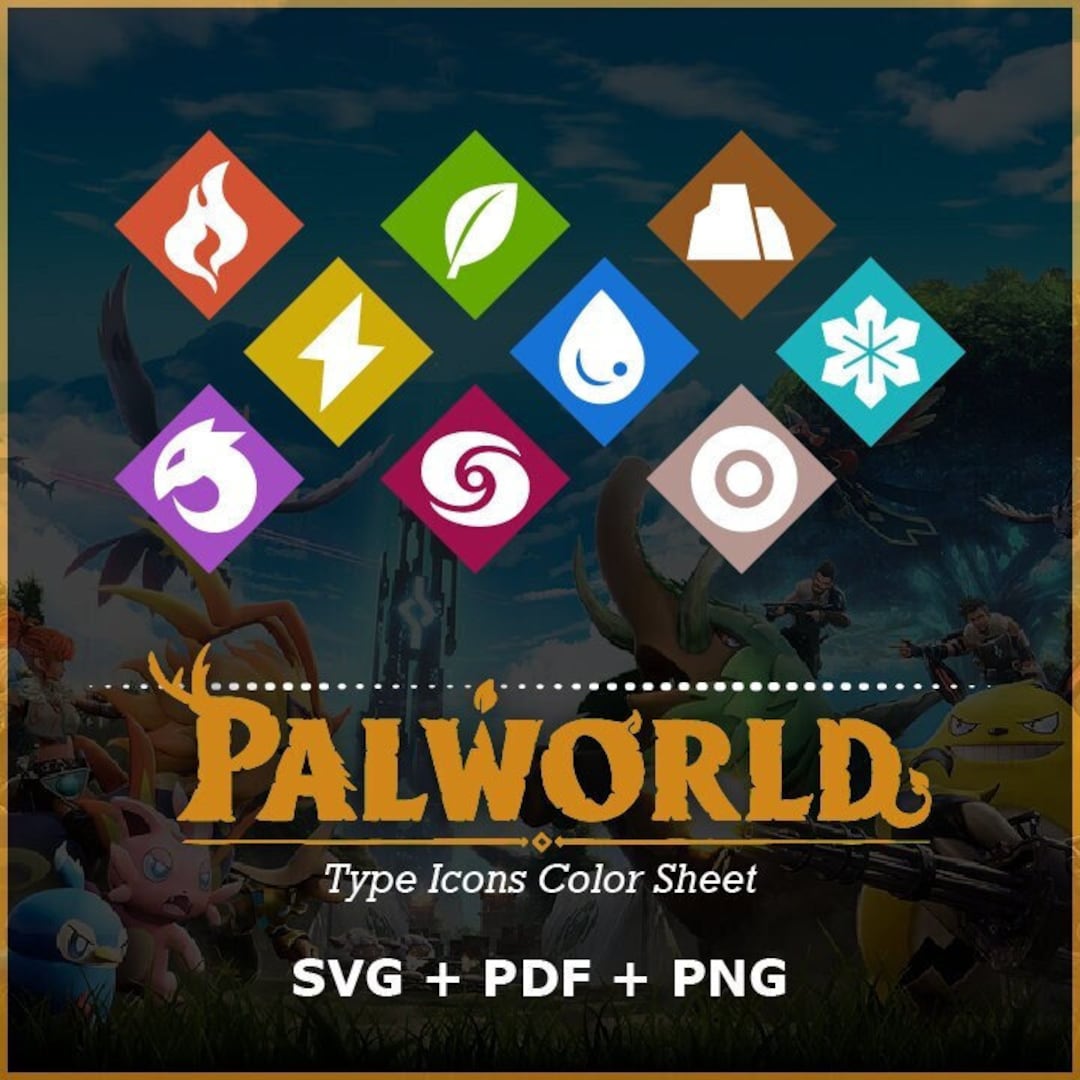 Palworld - Type Icons Color Sheet - Download Vector Logo (SVG, PDF, PNG ...