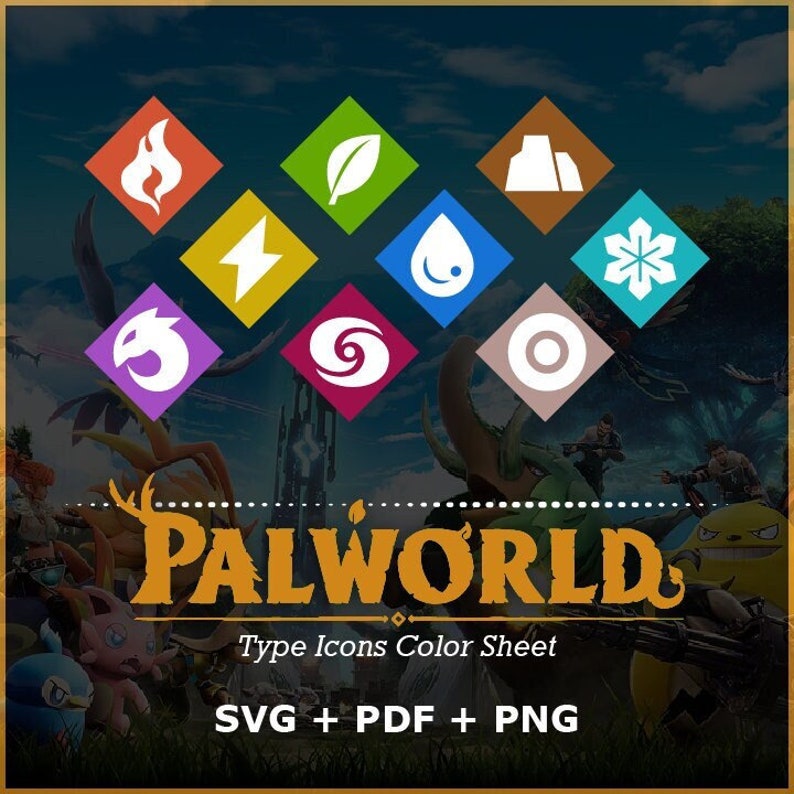 Palworld - Type Icons Color Sheet - Download Vector Logo (SVG, PDF, PNG ...