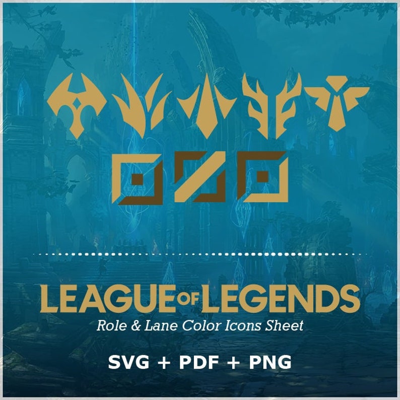 League of Legends Role & Lane - Logo Color Sheet - Download Vector Logo ...