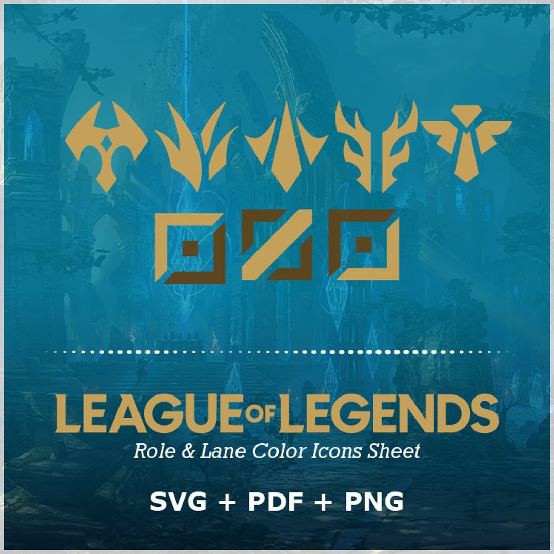 League of Legends Rolle & Lane Logo Color Sheet Download Vektor Logo ...