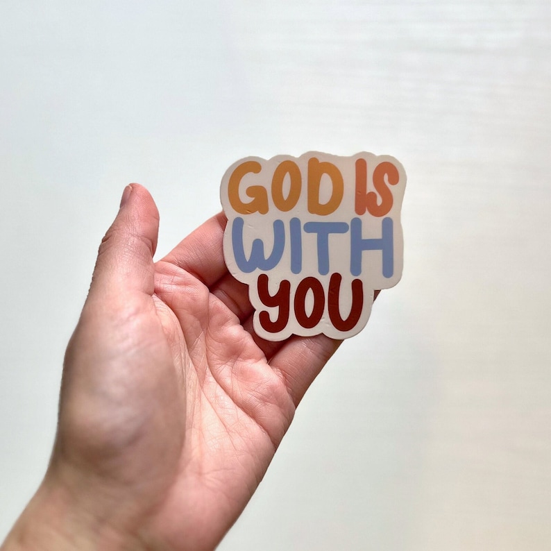 God is With You - Christian Sticker - Encouraging Decal - Laptop ...