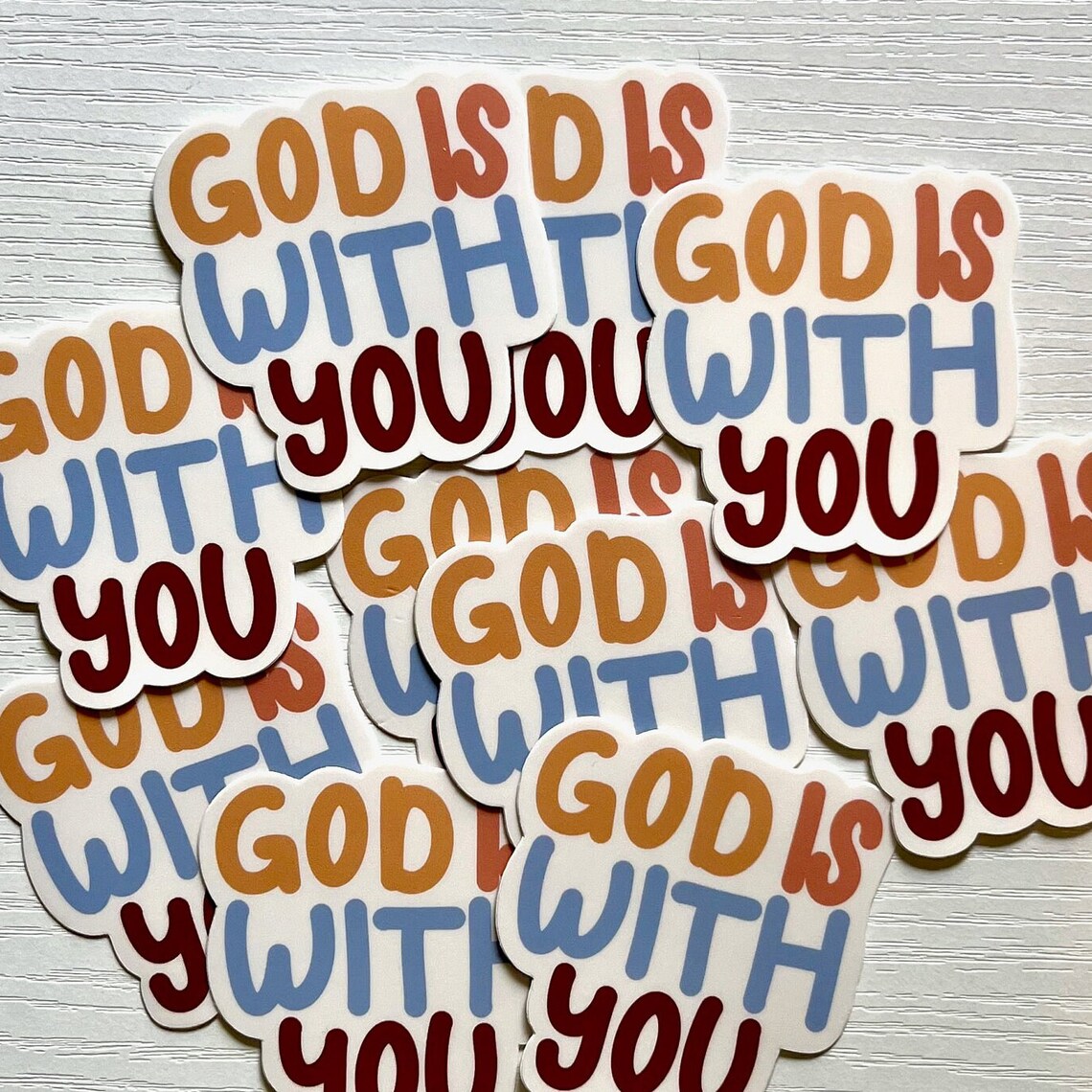 God is With You - Christian Sticker - Encouraging Decal - Laptop ...