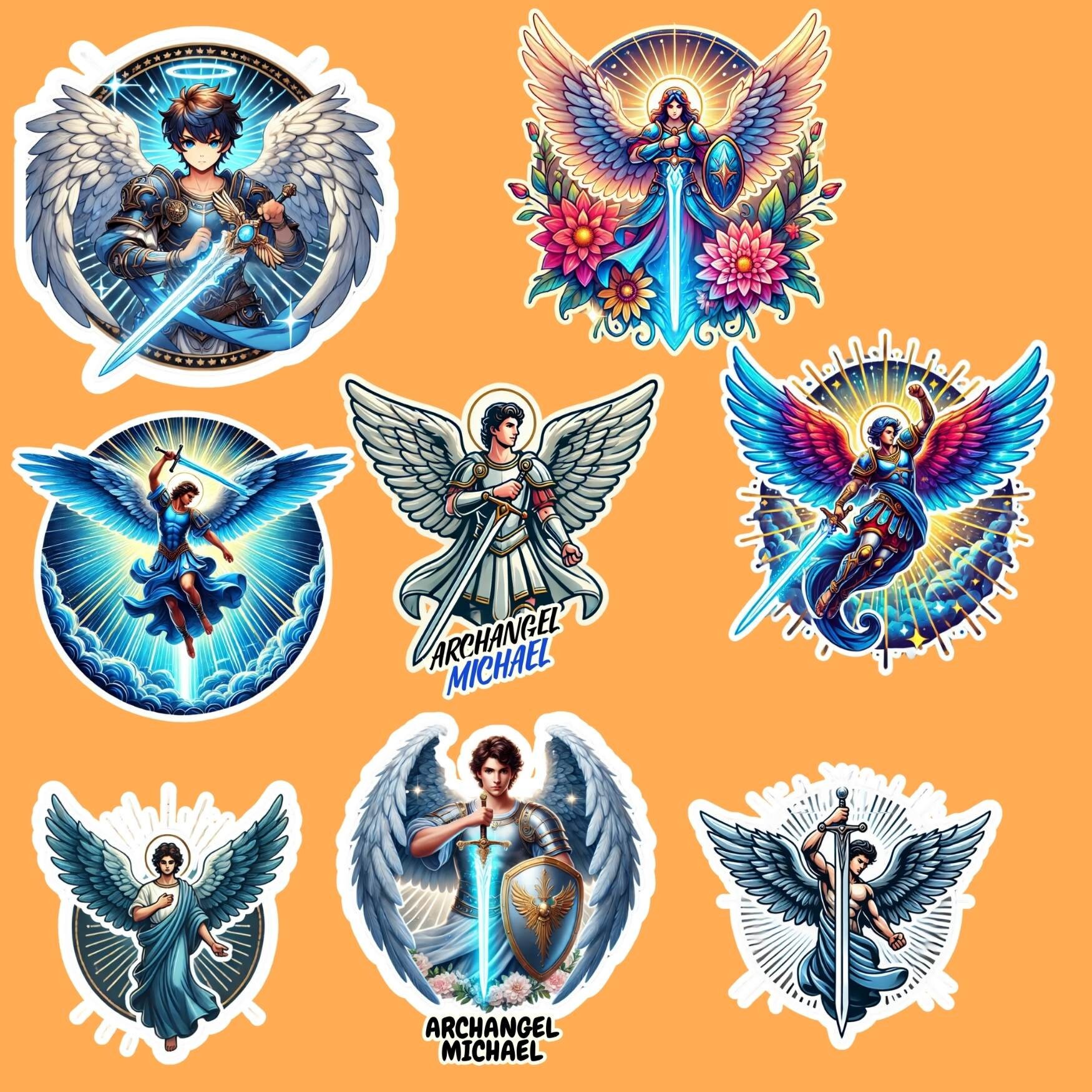 Archangel Michael Sticker - Divine Protection and Power, Digital ...