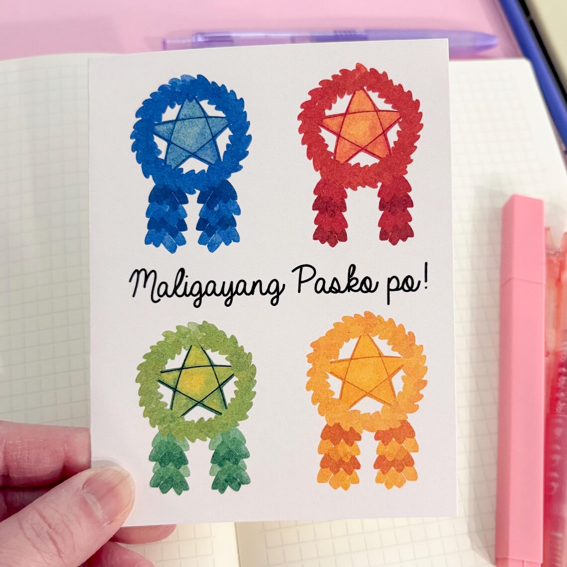 Parol - Filipino Christmas Lantern - Blank Note Cards - Etsy