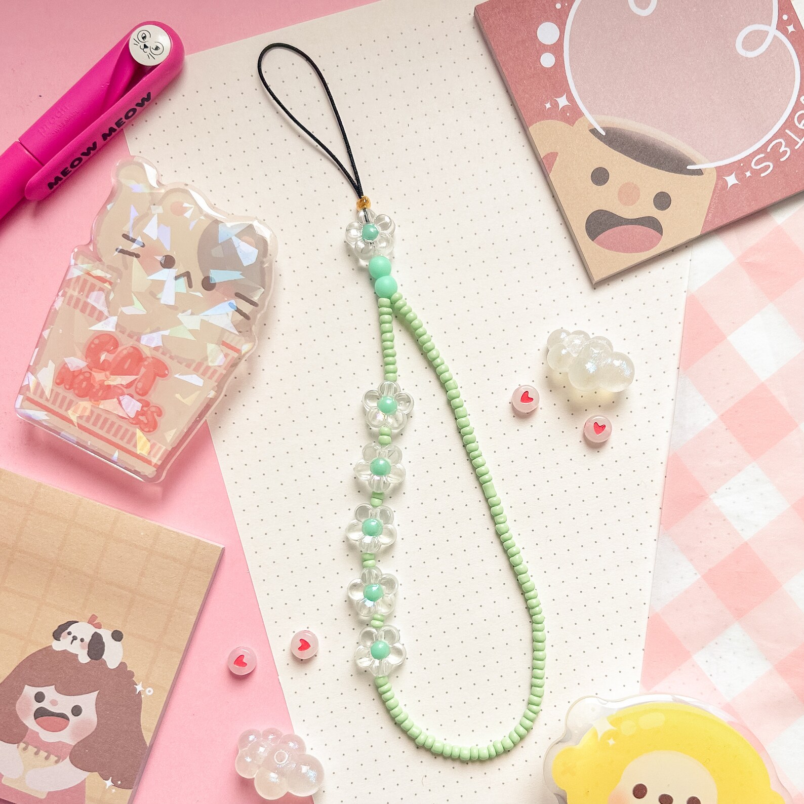 Daisy Flower Phone Charm Strap - Kawaii Phone Charms - Etsy Canada