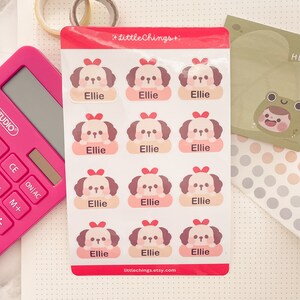 Kawaii Name Stickers - Cute Characters - Daycare Labels - School Name ...