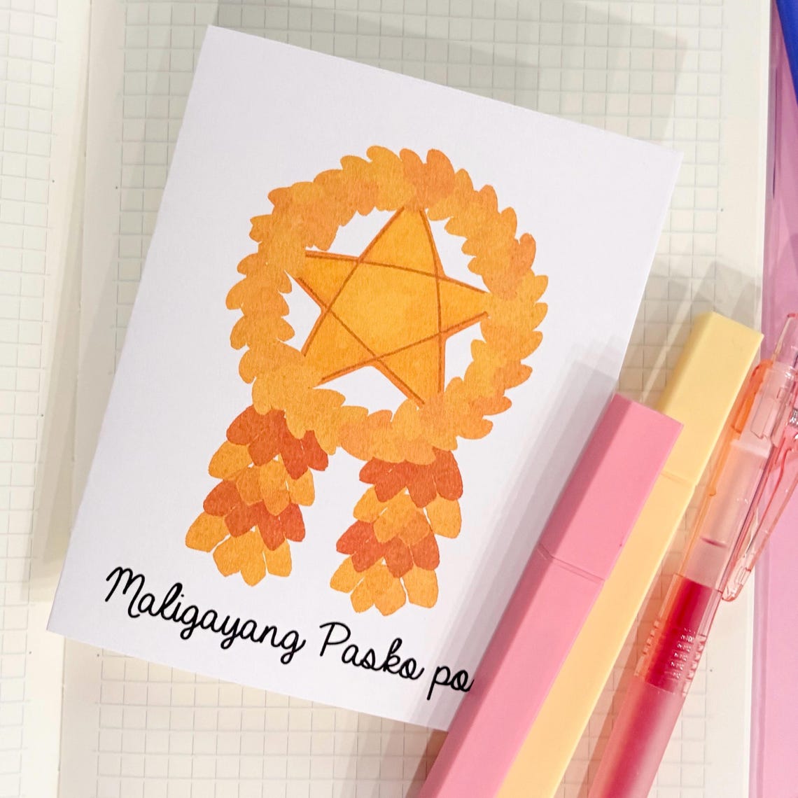 Parol - Filipino Christmas Lantern - Blank Note Cards - Etsy