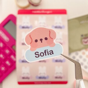 Kawaii Name Stickers - Cute Characters - Daycare Labels - School Name ...