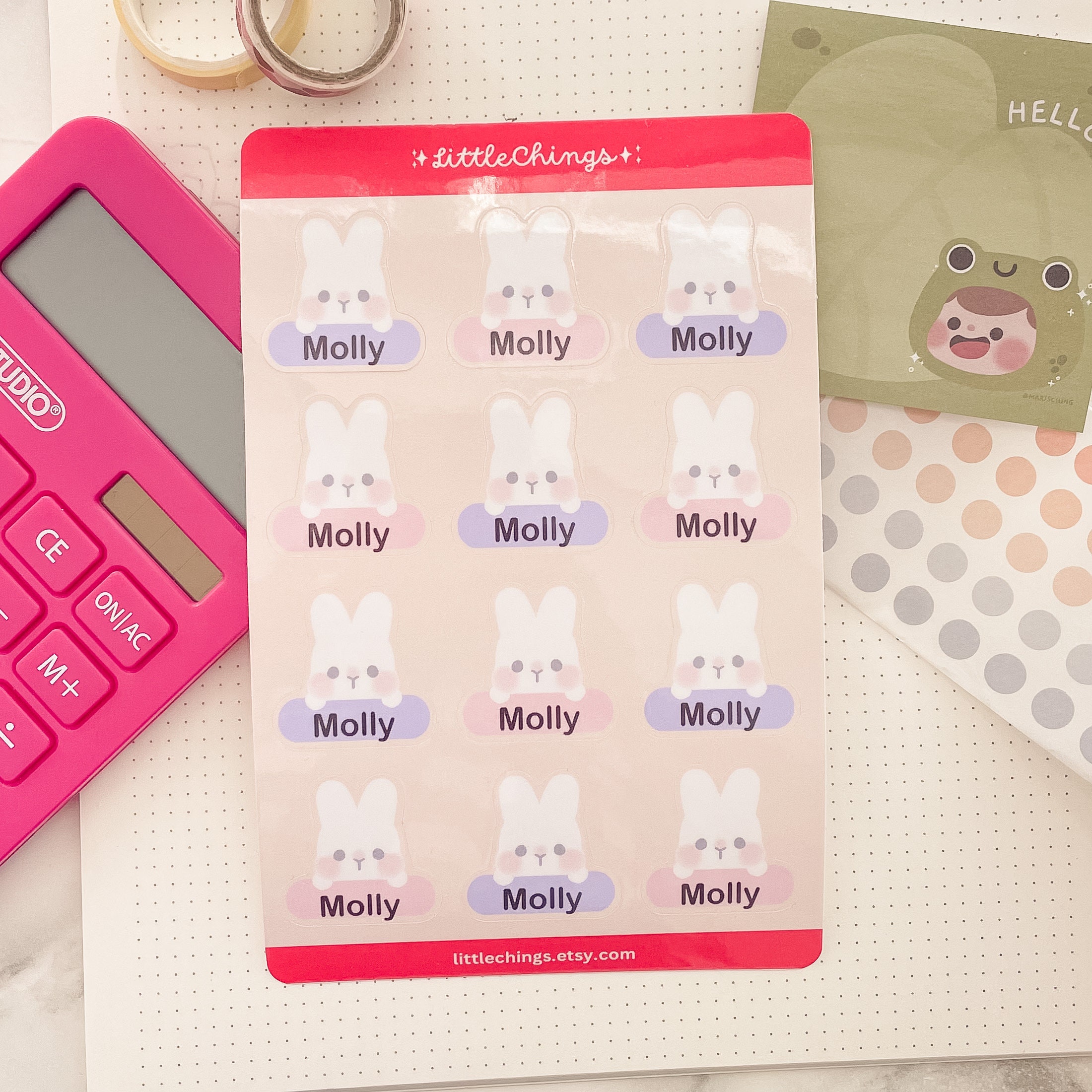 Kawaii Name Stickers Cute Characters Daycare Labels - Etsy