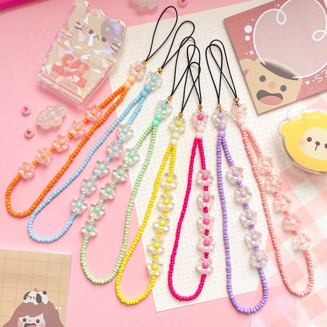 Daisy Flower Phone Charm Strap - Kawaii Phone Charms - Etsy