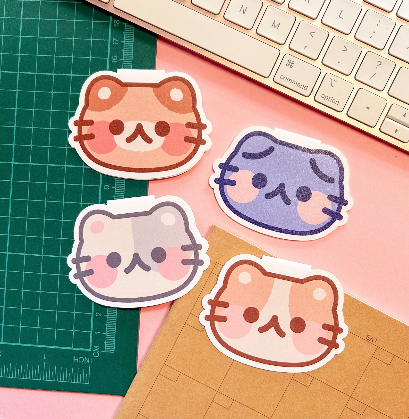 Cat Noodles Magnetic Bookmarks - Kawaii Bookmarks - Etsy