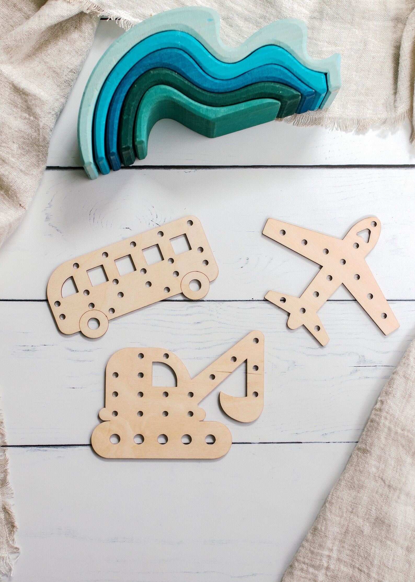 Vehicle Lacing Board, Sewing Cards, Stocking Stuffer, Child's Sewing ...