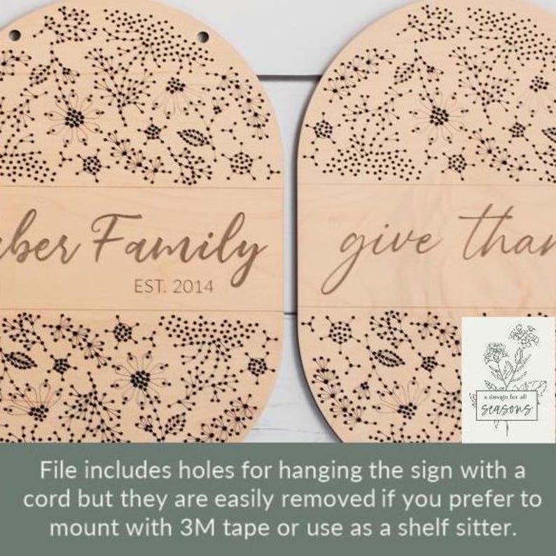 Embroidered Floral Arch Sign SVG | Family Name Custom DIY Gift | Laser ...