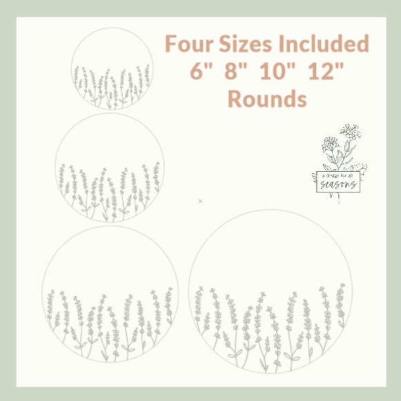 Engraved Lavender Round Wood Sign SVG Cut File Engraved Floral Backer ...