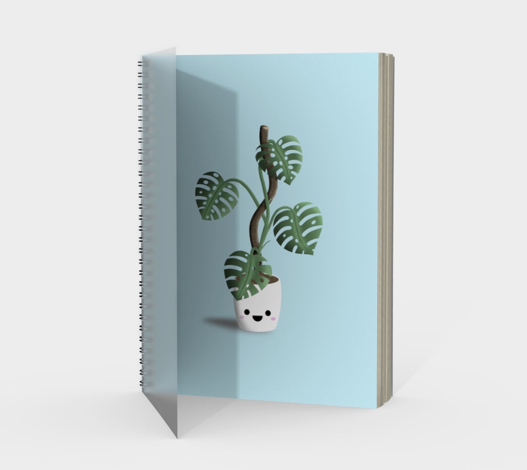 Monstera Spiral Notebook | Lined Notebook | Blank Notebook | Sketchbook ...