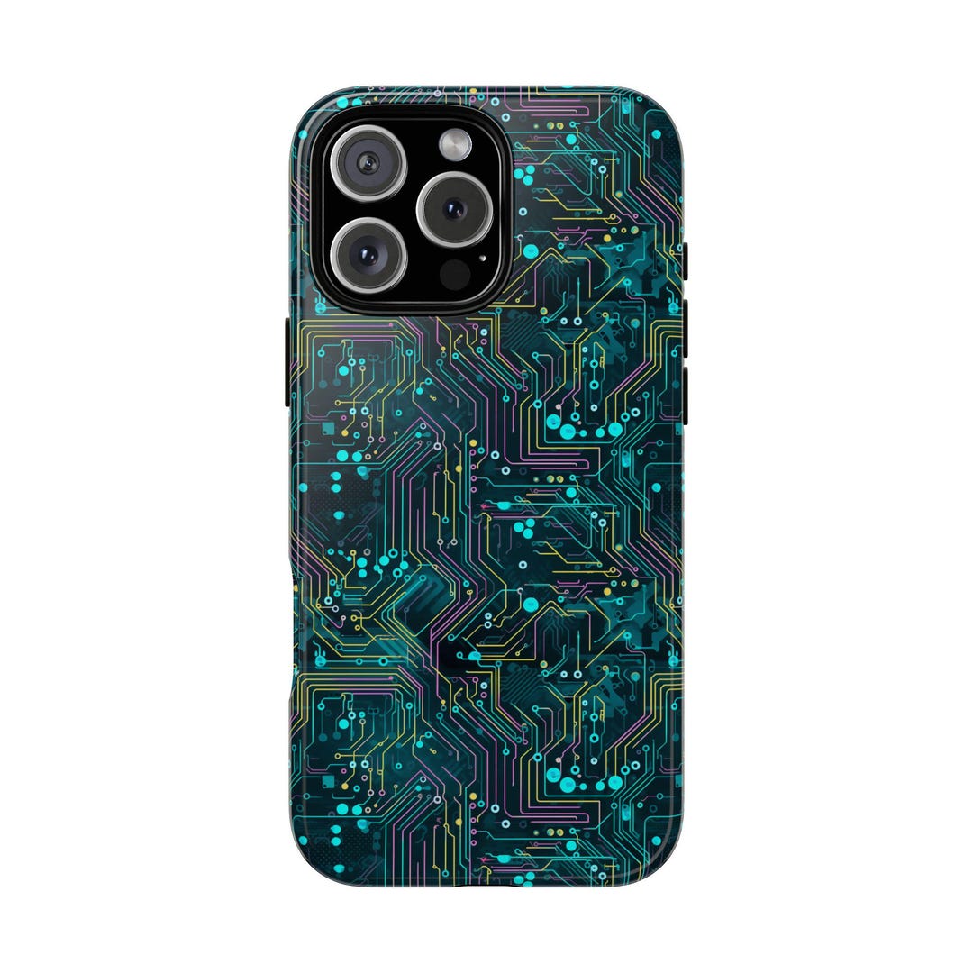 Circuit Board Phone Case, Cyberpunk Phone Case, Nerdy Phone Case, Retro ...