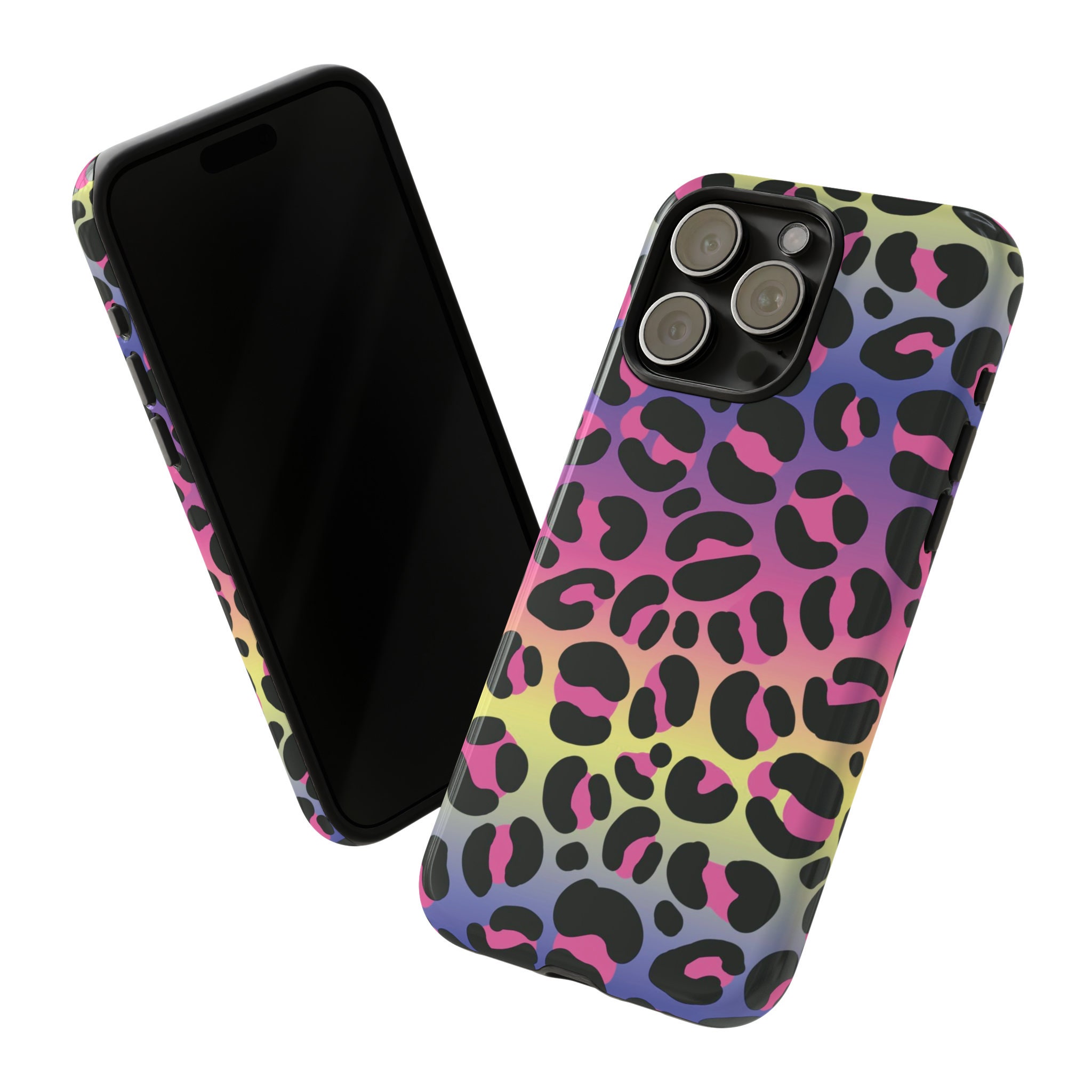 Neon Leopard Phone Case, , Animal Print Phone Case, Neon Rainbow ...