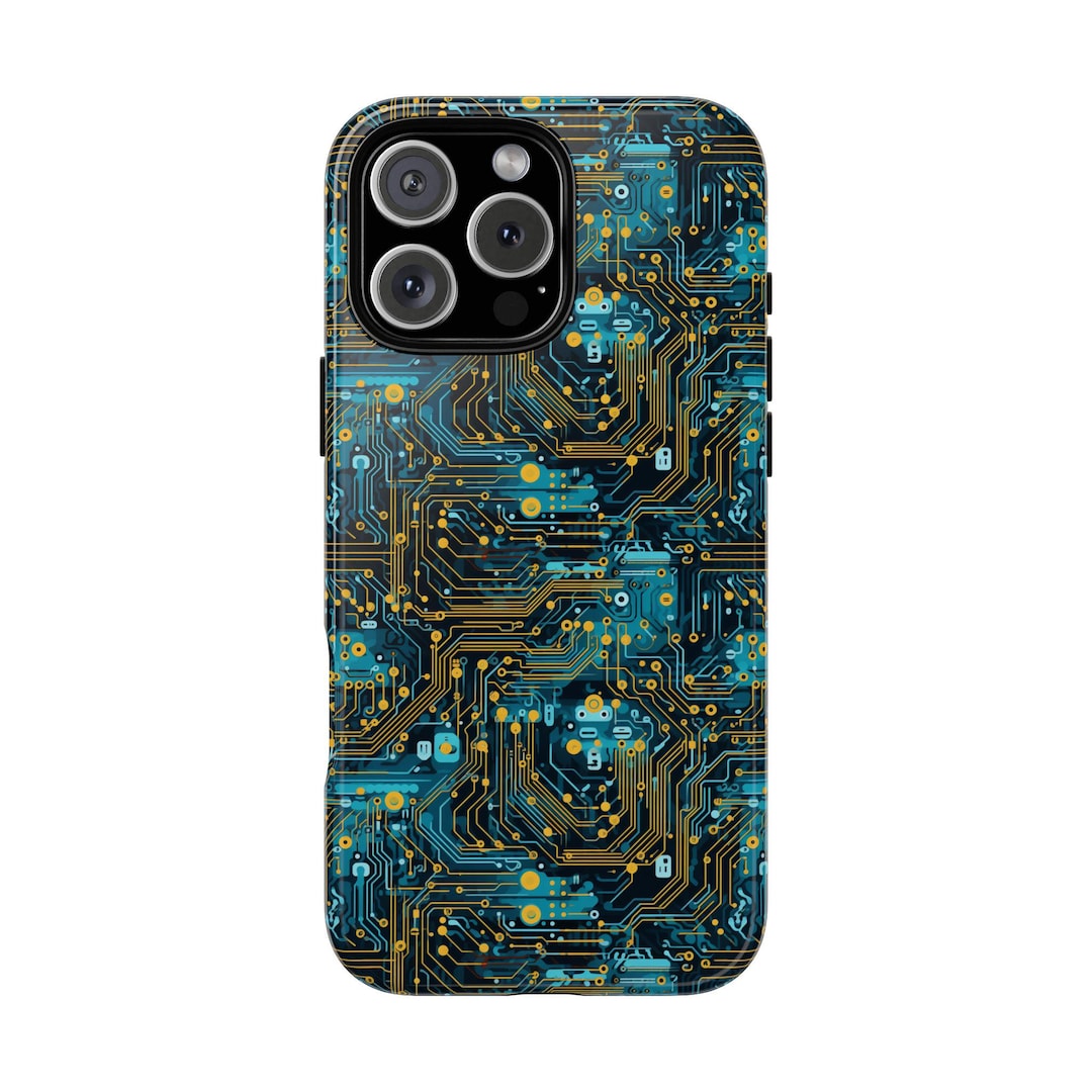 Circuit Board Phone Case, Cyberpunk Phone Case, Nerdy Phone Case, Retro ...
