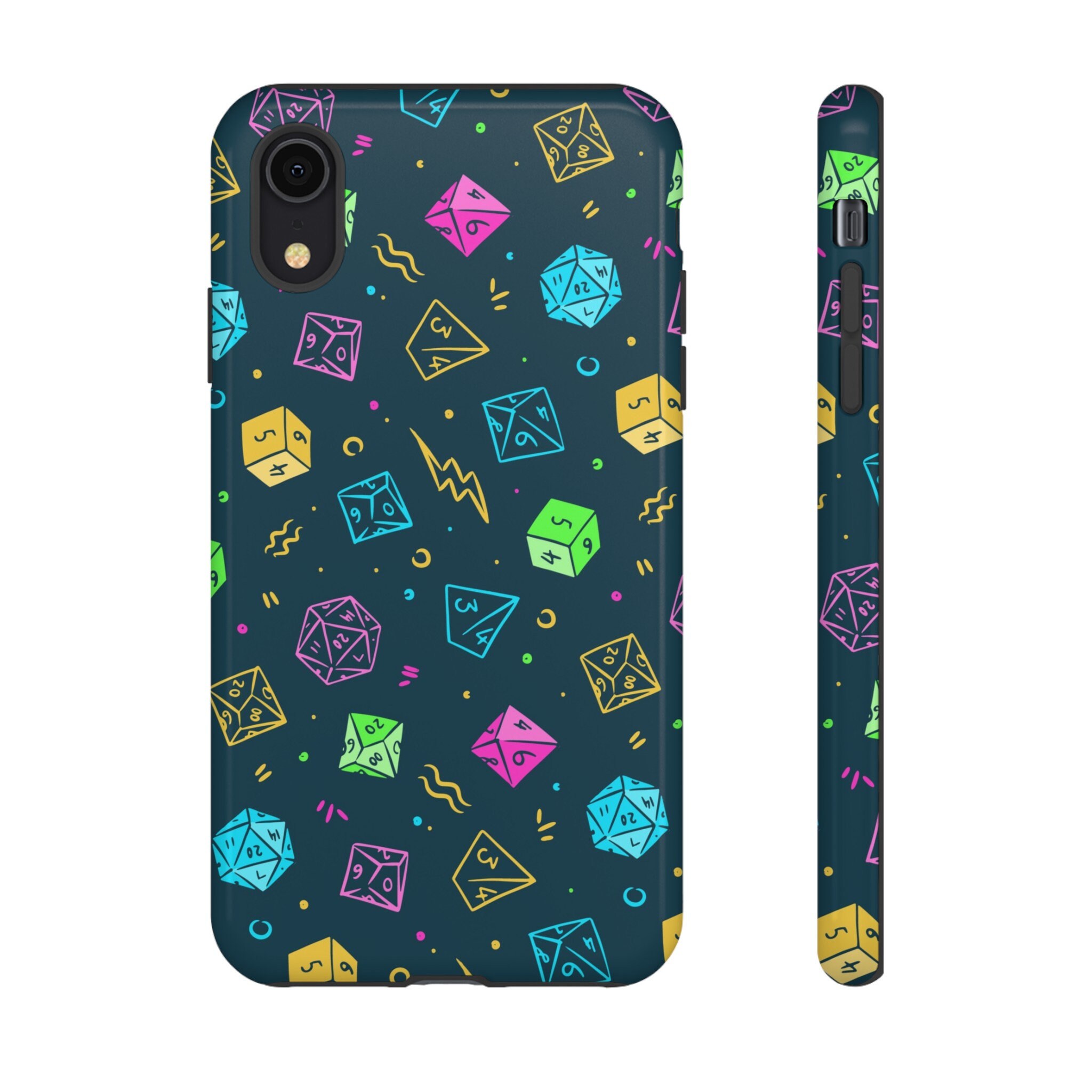 Dice Phone Case, Nerd Phone Case, Fantasy Phone Case, Gamer Gift, Dark ...