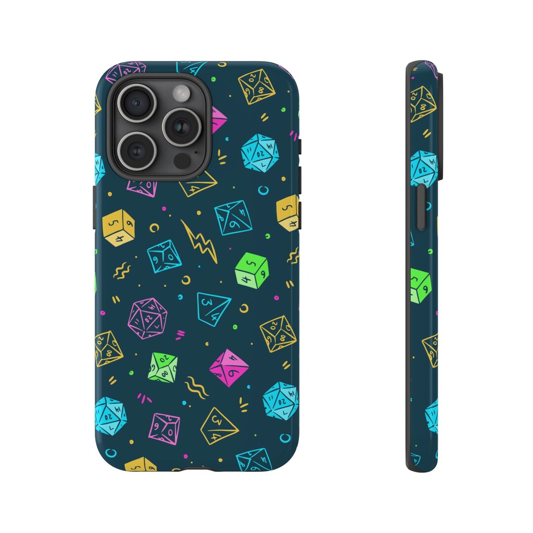 Dice Phone Case, Nerd Phone Case, Fantasy Phone Case, Gamer Gift, Dark ...