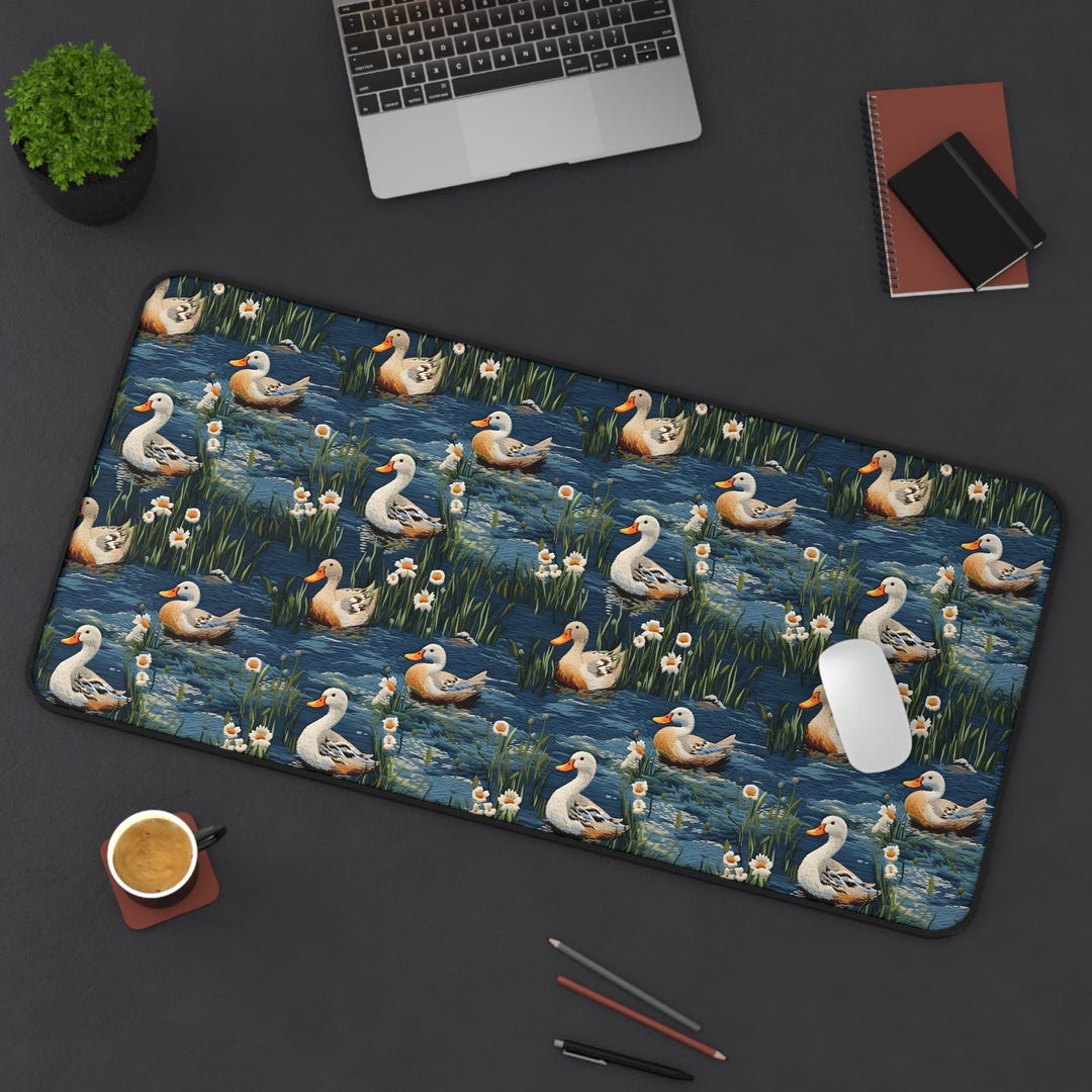 Duck Desk Mat, Bird Desk Mat, Goose Desk Mat, Rubber Duck Desk Mat ...