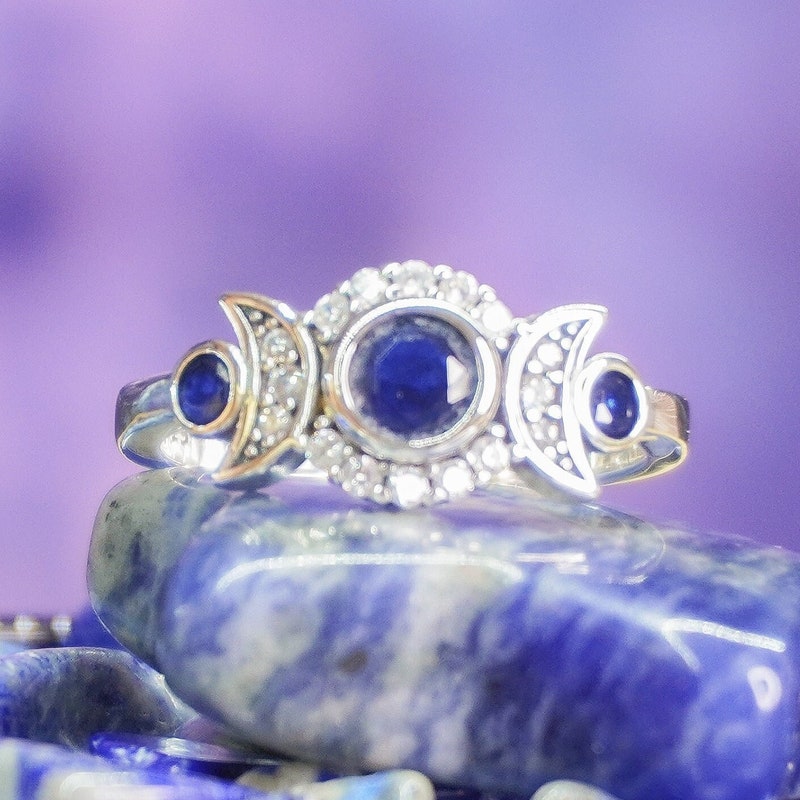 Triple Moon Ring - Etsy