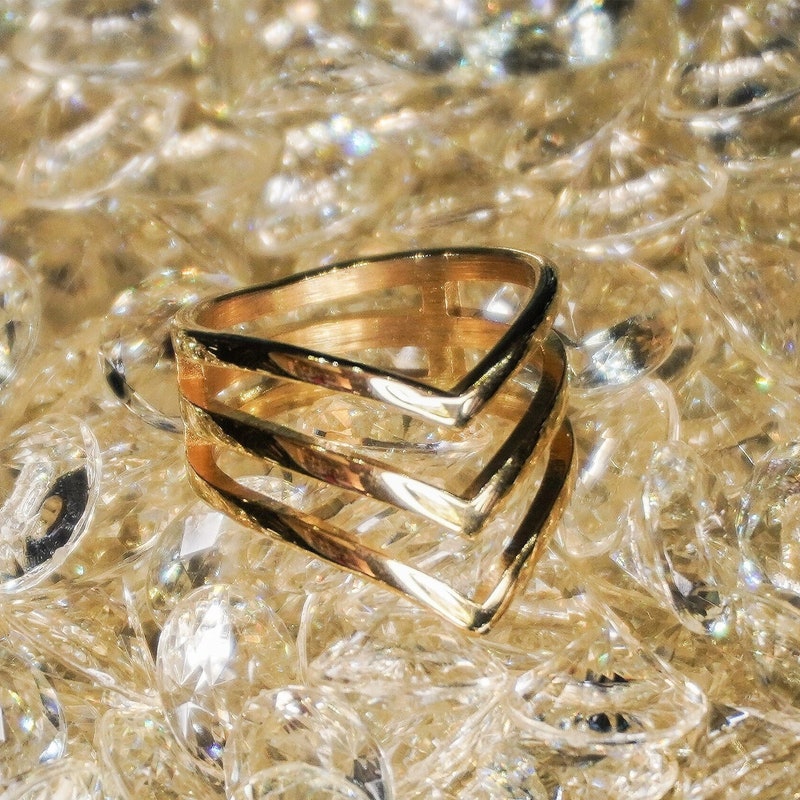 Chevron Ring - Etsy