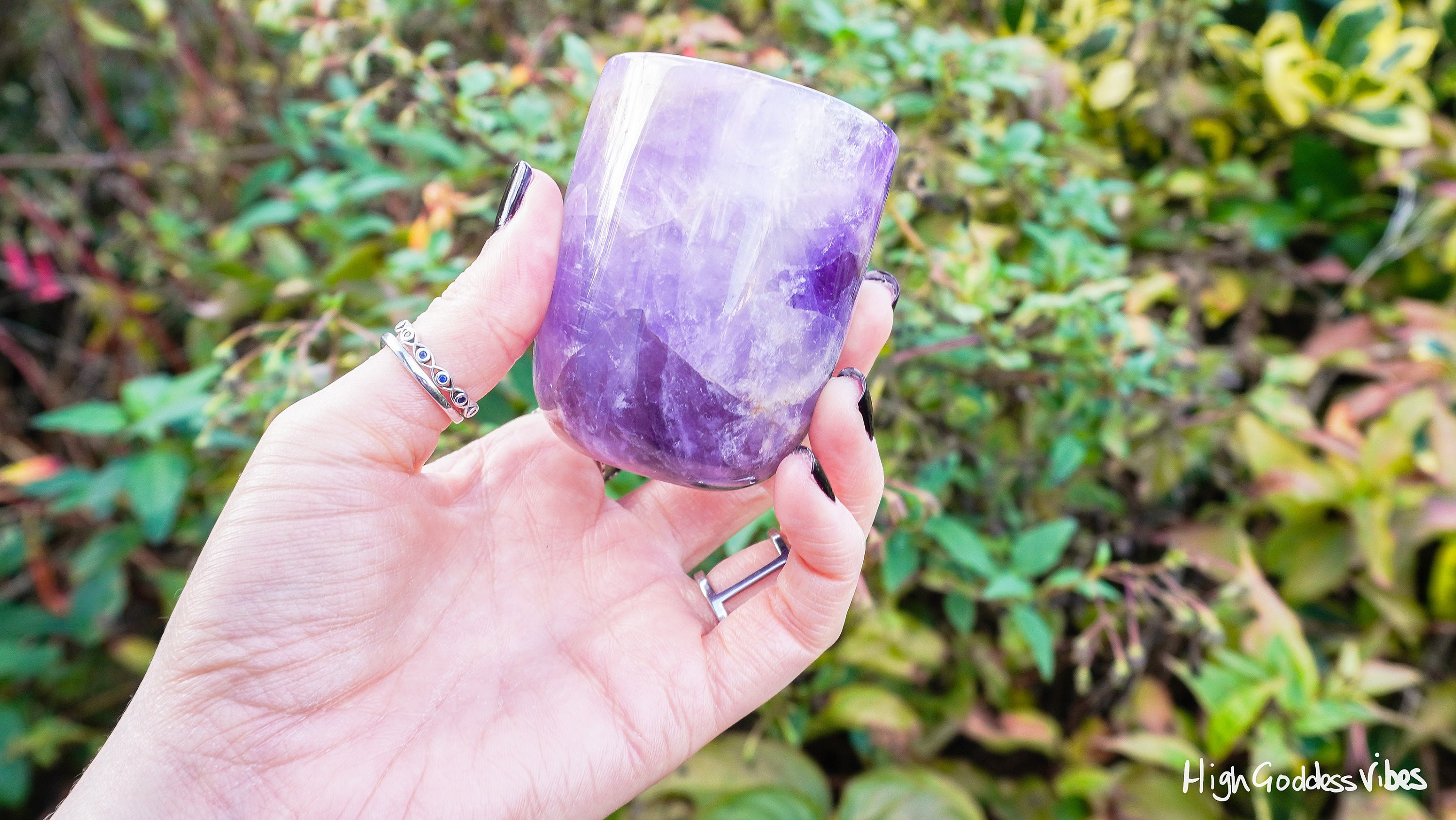 Genuine Gemstone Cup Amethyst Clear or Rose Quartz Goblet, Natural ...