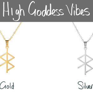 Viking Peace Rune Symbol Necklace Silver & Gold, Norse Mythology ...