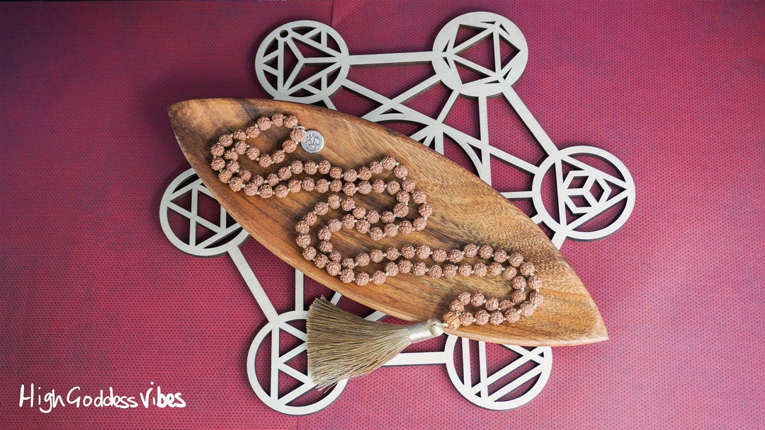 108 Rudraksha Seed Bead Mala - Genuine Sacred Holy Malas, Hand Knotted ...
