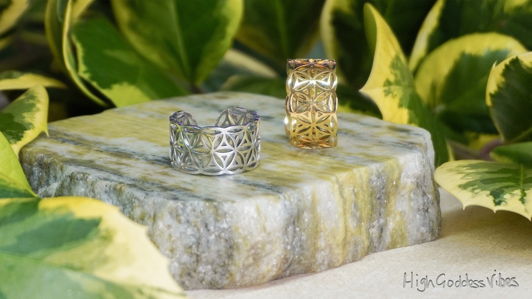 Germ of Life Adjustable Band Ring ~ Flower of Life Sacred Geometry ...