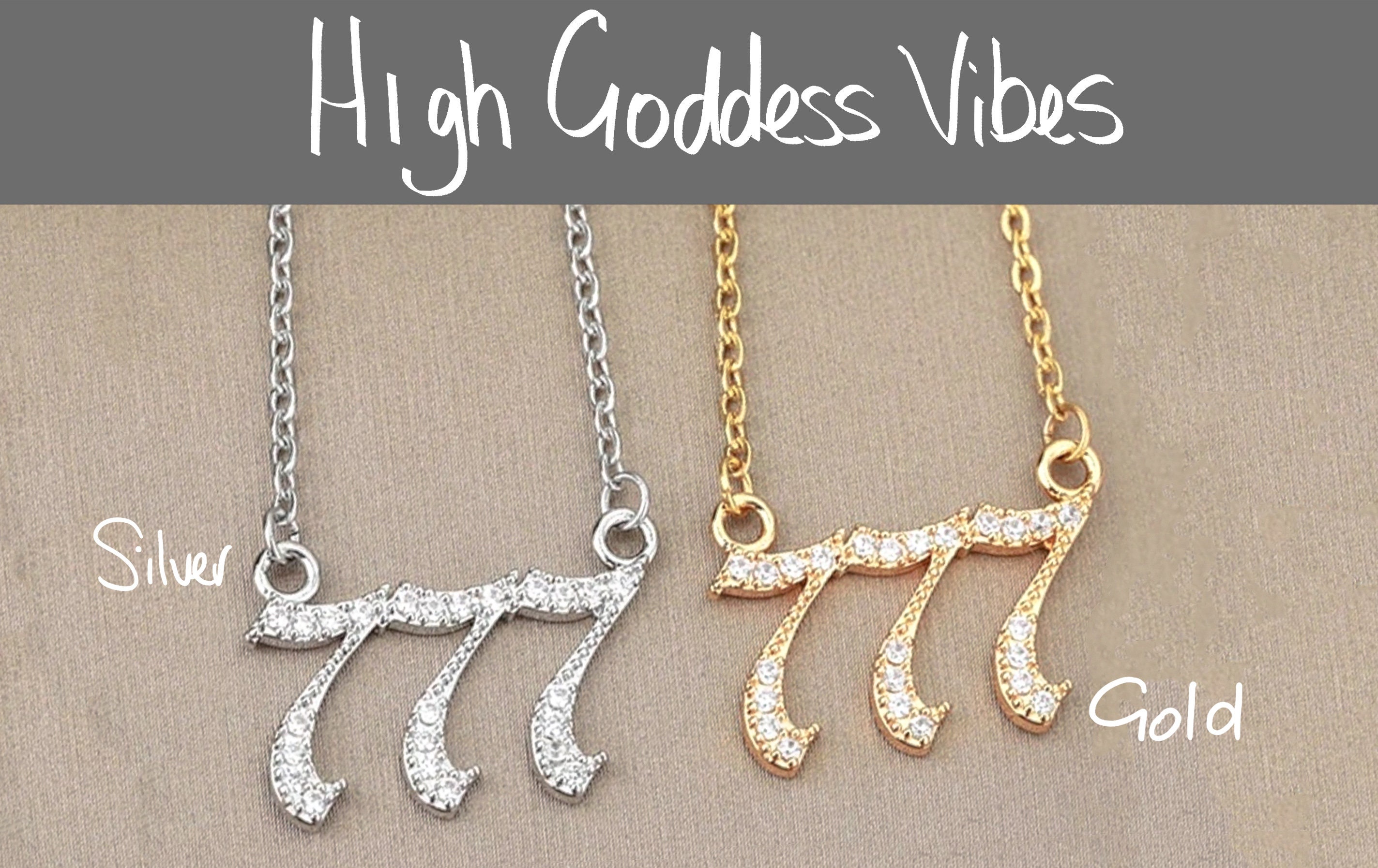 Pave Angel Number Necklace - Silver & Gold Lucky Protection Crystal ...