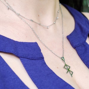 Viking Peace Rune Symbol Necklace - Silver & Gold, Norse Mythology ...