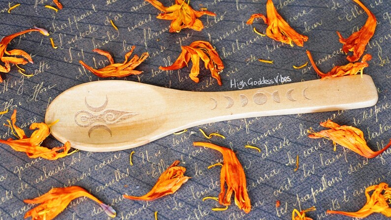 Wooden Triple Moon Goddess Altar Spoon With Moon Phase - Etsy