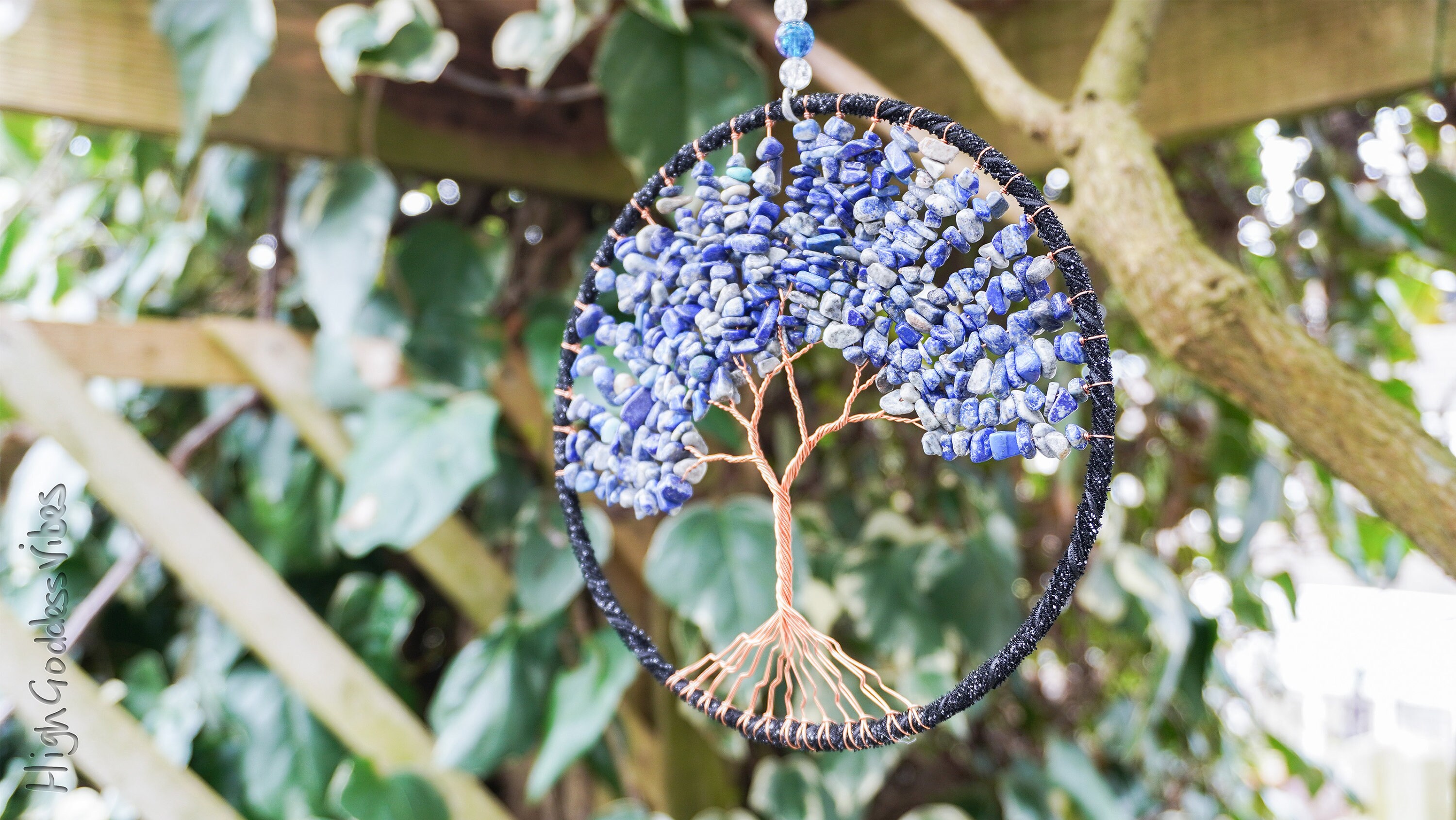 Lapis Lazuli Tree of Life Wall Hanging Natural Crystal Gemstone Healing ...