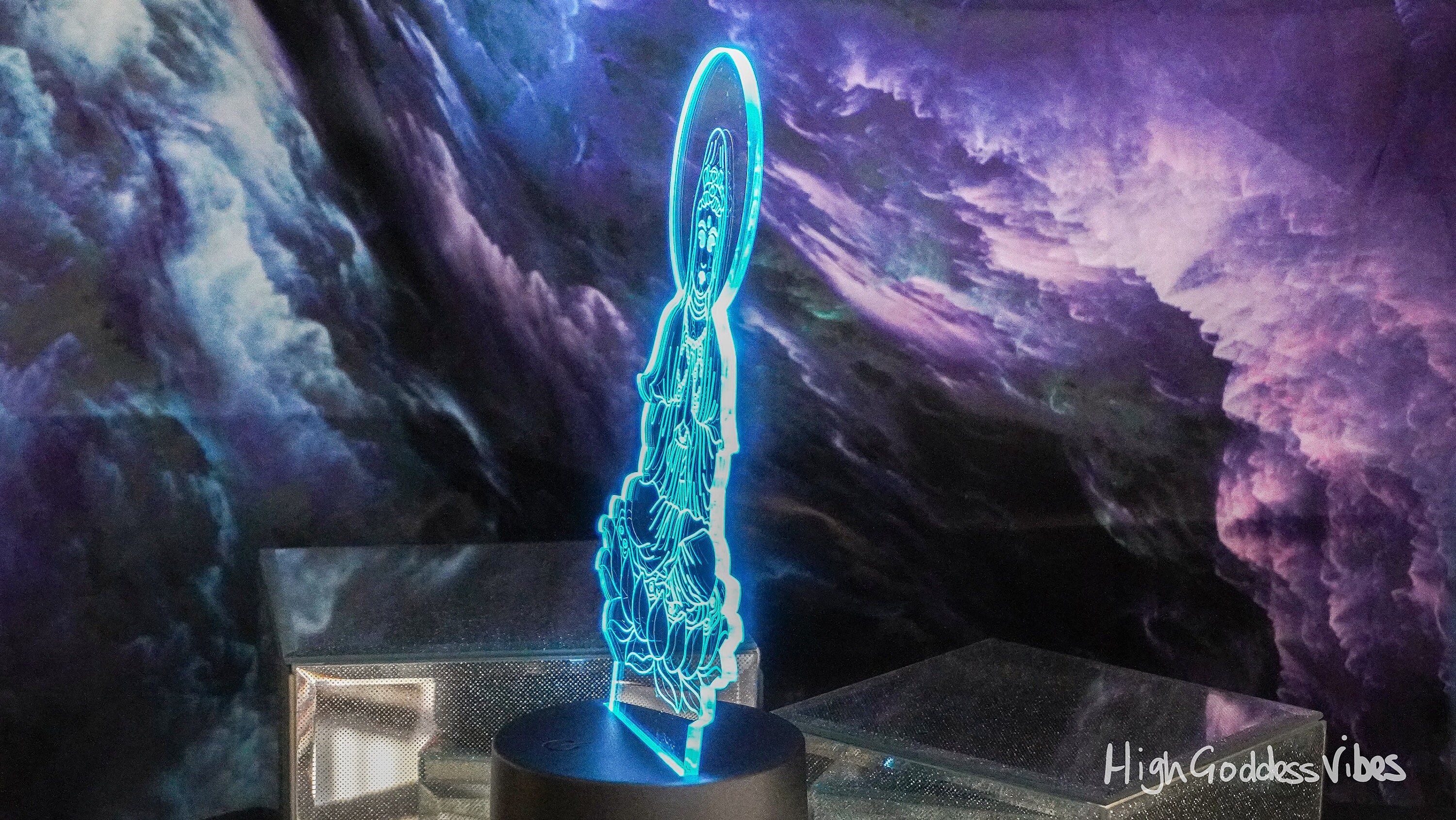 Quan Yin LED Light USB or Battery Lamp, Chinese Goddess Bodhisattva of ...