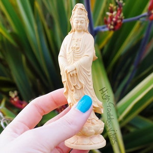 Quan Yin Wood Statue ~ Chinese Goddess, Bodhisattva of Compassion ...