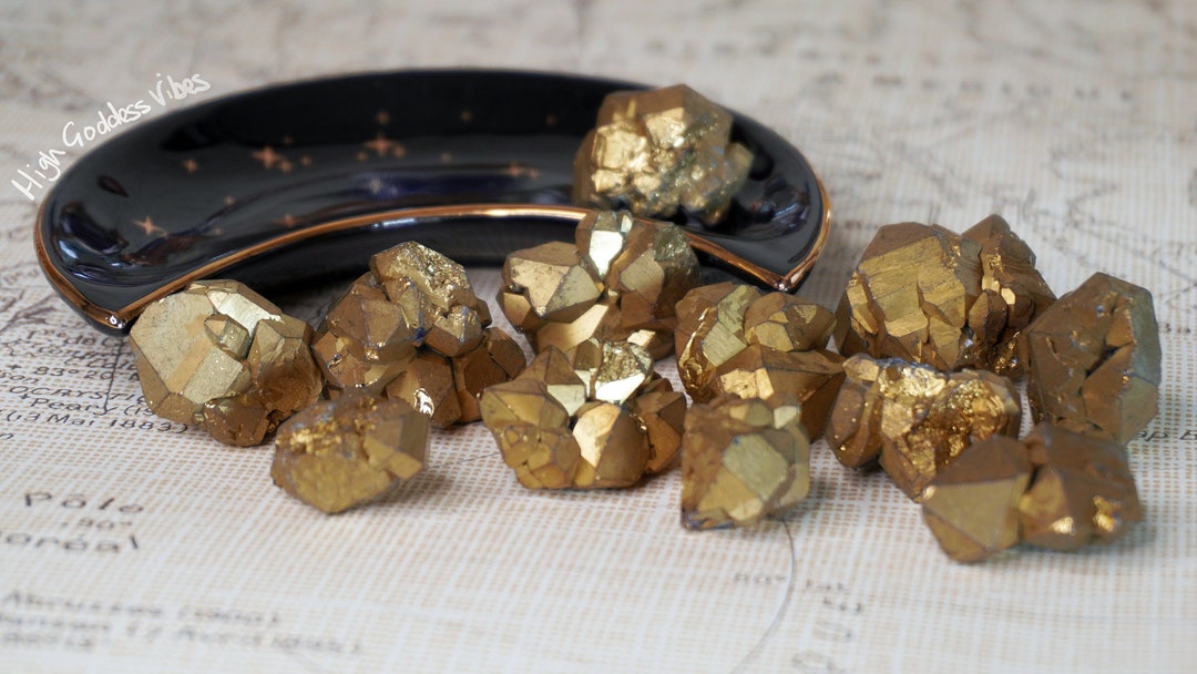 Gold Amethyst Clusters - Lot of Natural Mineral for Your Crystal ...
