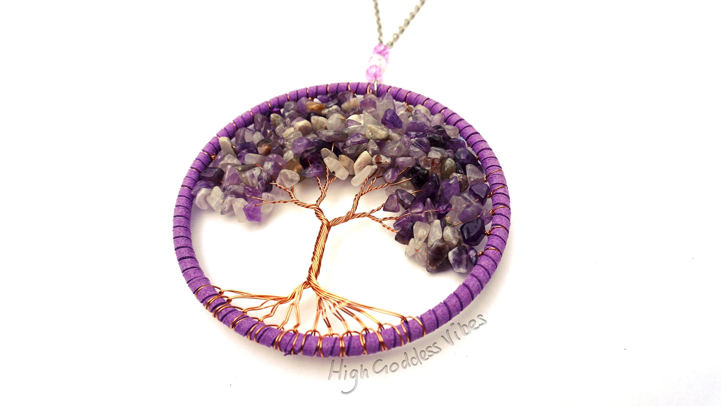Amethyst Tree of Life Wall Hanging Natural Crystal Gemstone - Etsy