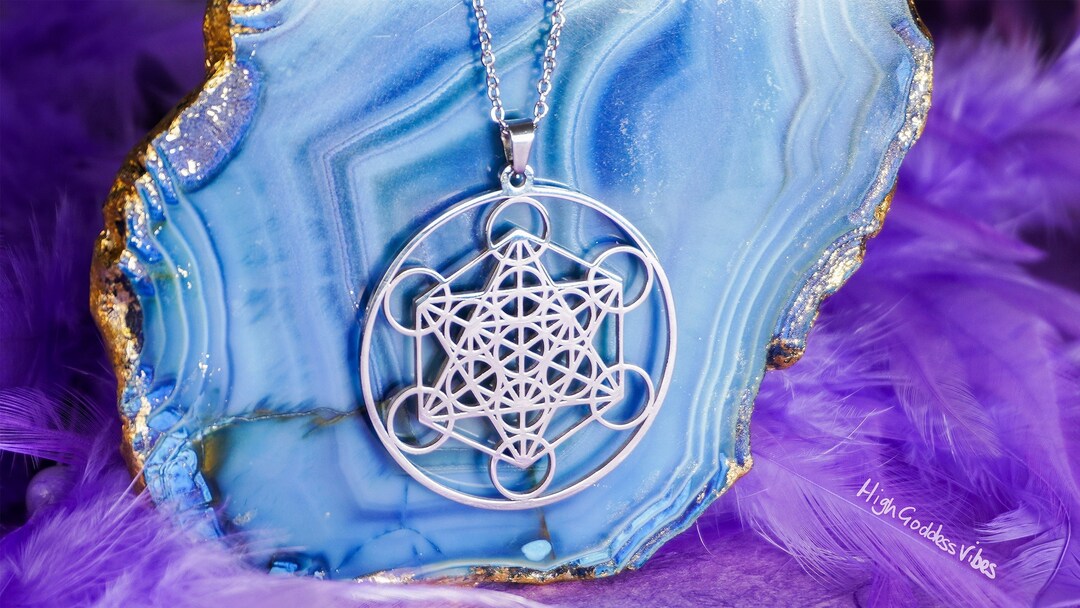 Metatron's Cube Sacred Geometry Necklace ~ Gold Silver & Rose Gold ...